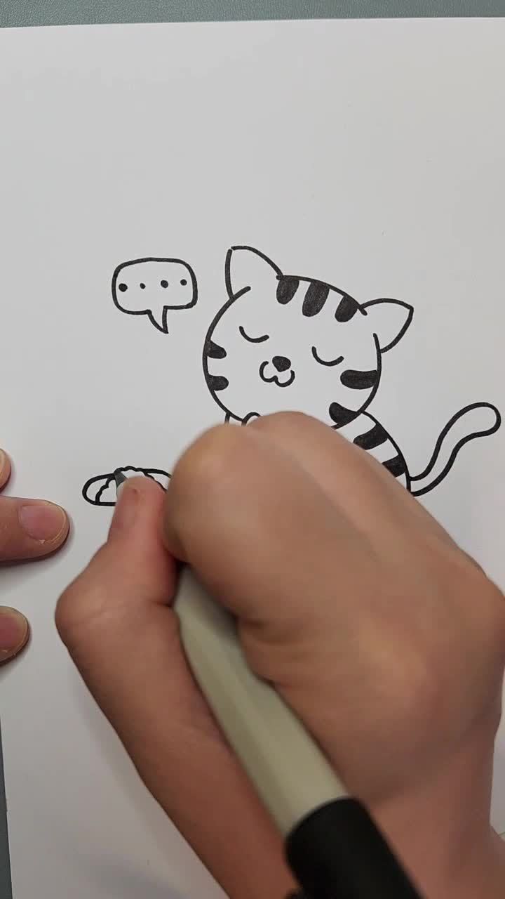 #猫咪简笔画
