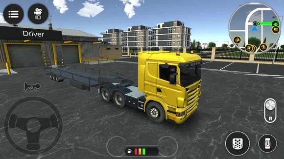 驾驶模拟:最长的拖车卡车挖掘机交货