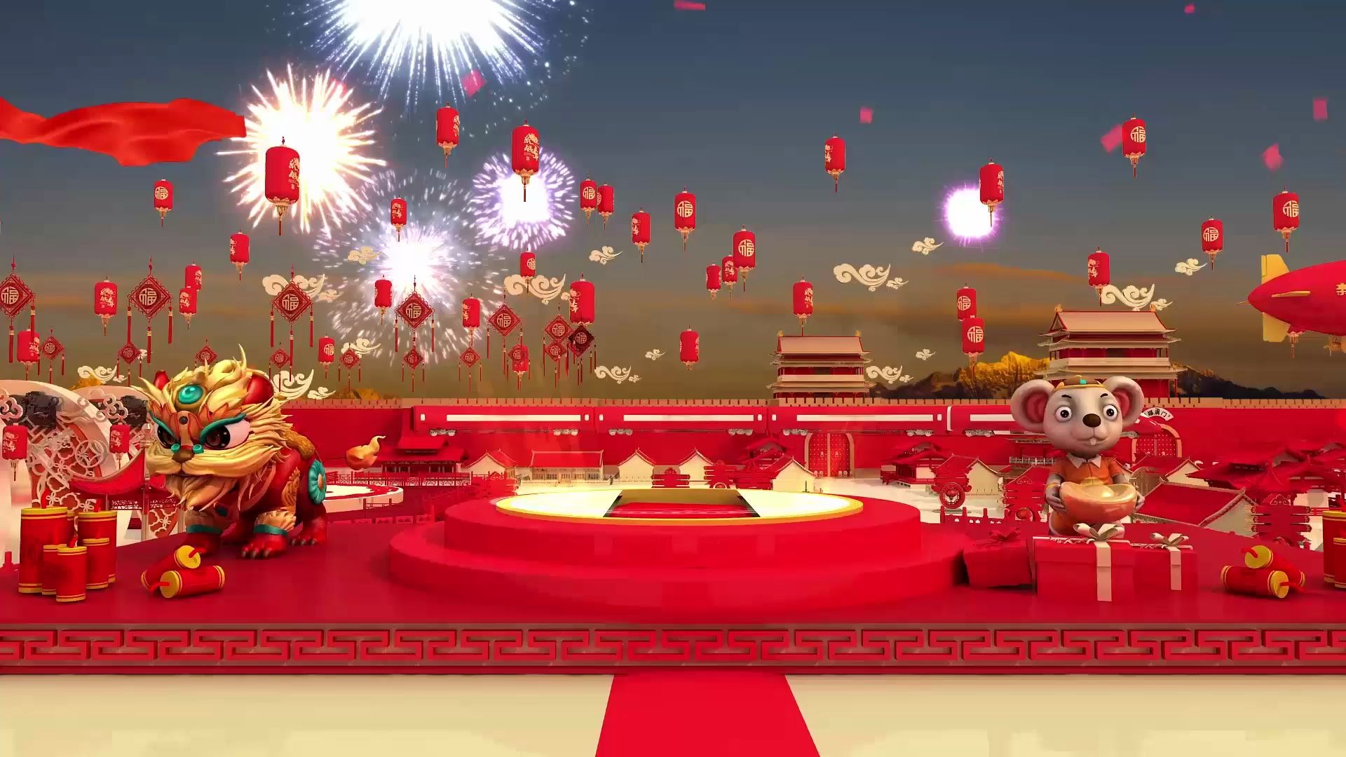 2020鼠年春节新年视频