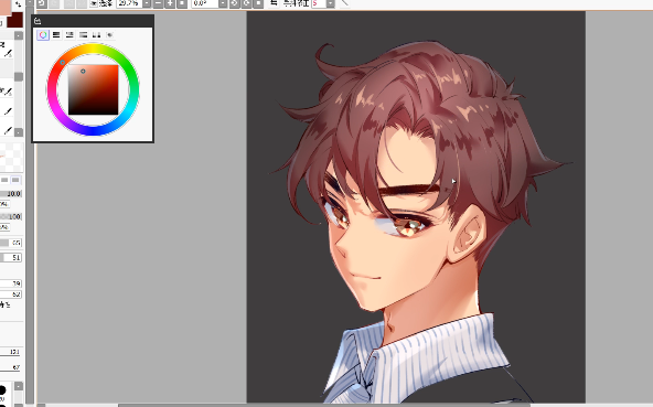 【SAI男生头像画法】从线稿到上色,一整套非常详细的绘画教程,带手就...