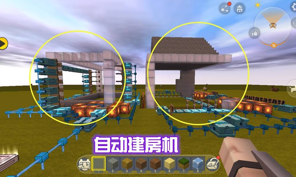 迷你世界:自动建房机,风逍遥第一次见这么高大上的电路教程