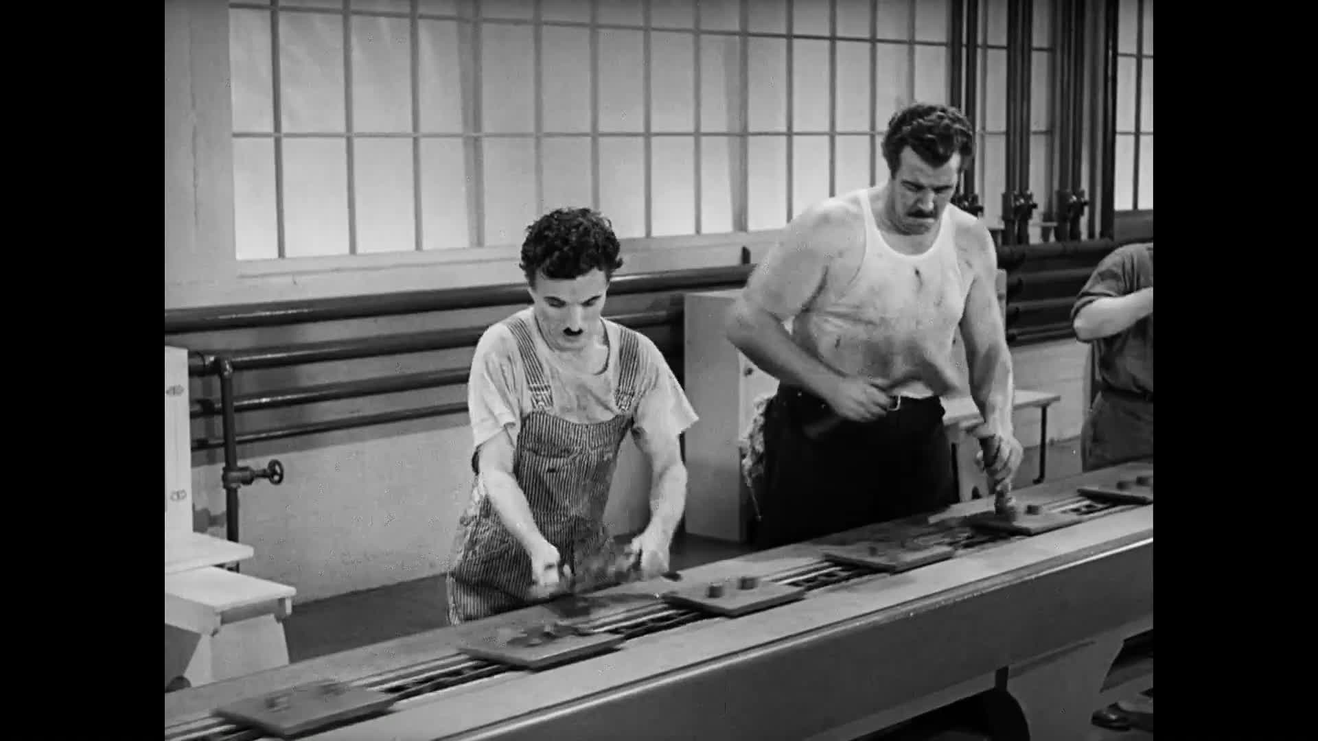 【电影高能时刻 第十二期】1936年卓别林自导自演无声电影《摩登...