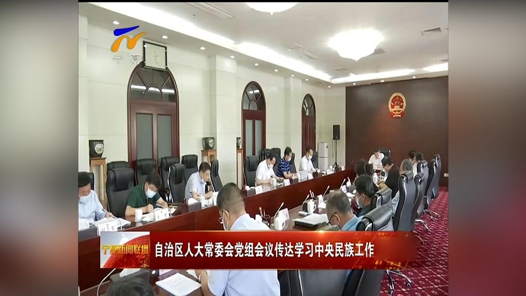 自治区人大常委会党组会议传达学习中央民族工作会议精神