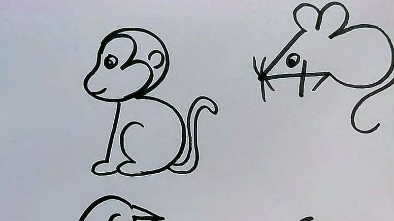 数字变成不同的小动物,真是太有创意了,画法简单易学