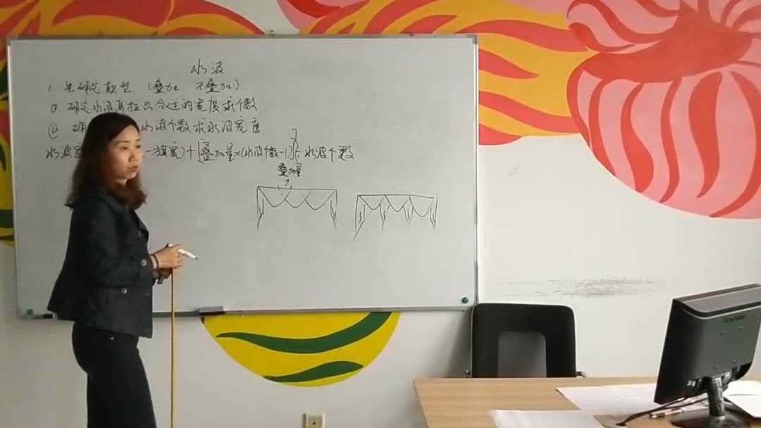 正水波制作理论 实践制作课程,窗帘培训免费,学做窗帘款式