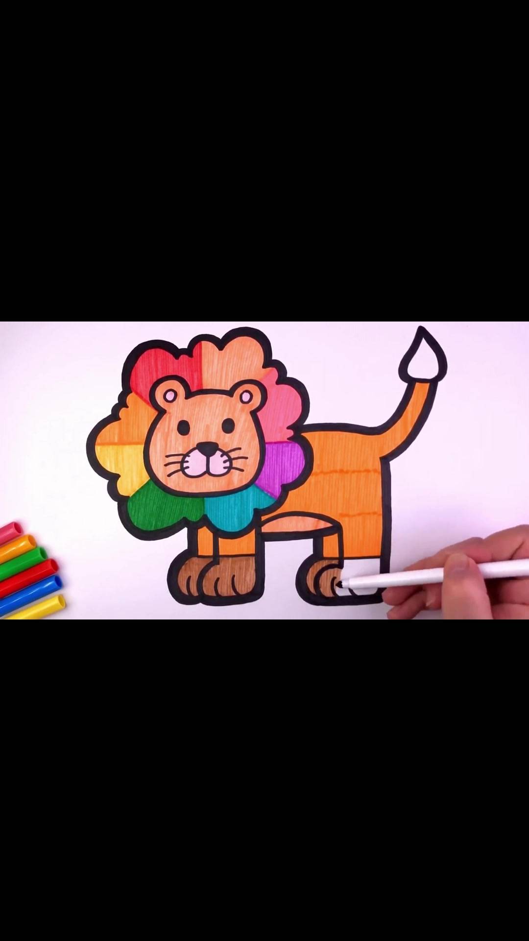 为孩子画可爱的小狮子,儿童简笔画动物