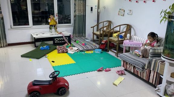 奶爸很受伤,小弟拆墙ߧ�模式,安全第一,佩戴安全绳