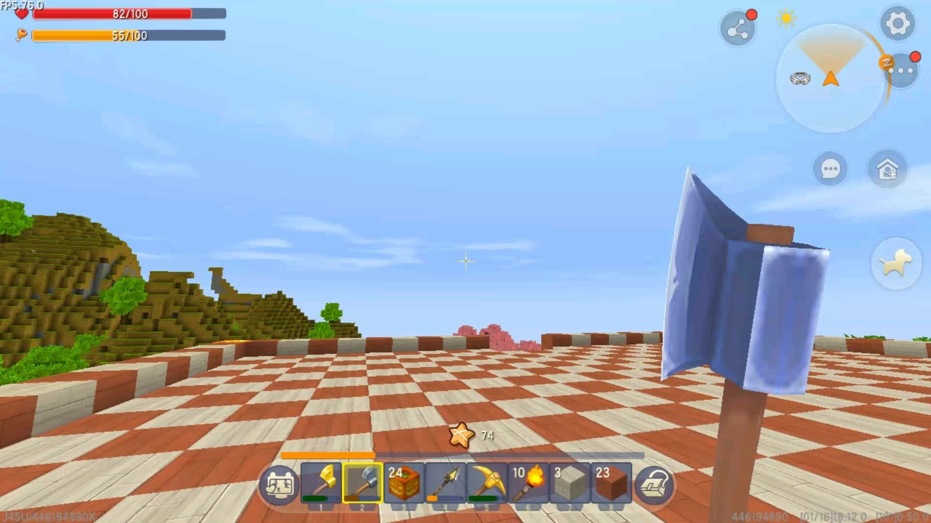 迷你世界:空中别墅要制作很多围栏,要是稍不留神掉下去就惨了