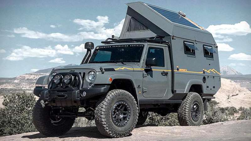 JEEP牧马人版“房车”!厨房冰箱、沙发床,车顶能升起!
