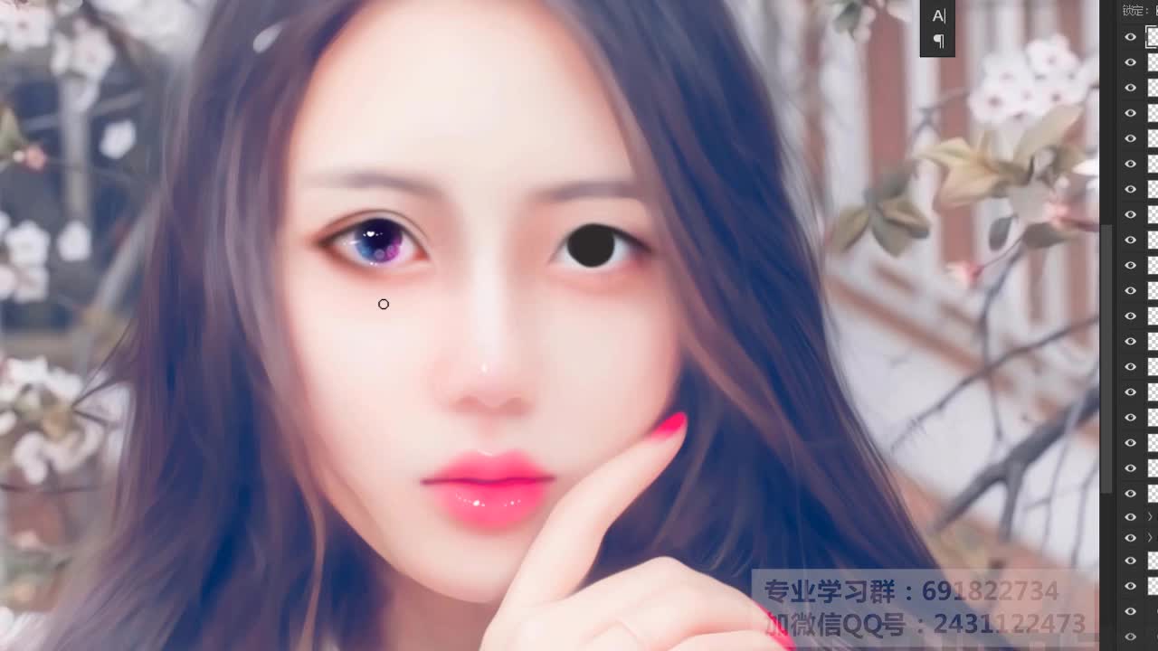 第2节超详细的PS SAI照片转手绘教程 人物转手绘教程:脸部 眼睛 头发 ...