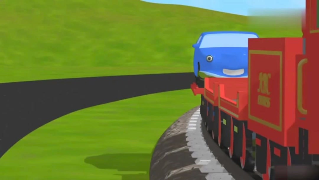 1165学习交通标志,小火车和小汽车来帮忙,亲子动画