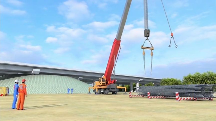 钻孔灌注桩施工…钢筋笼吊装安放! #一级建造师 #二级建造师 #