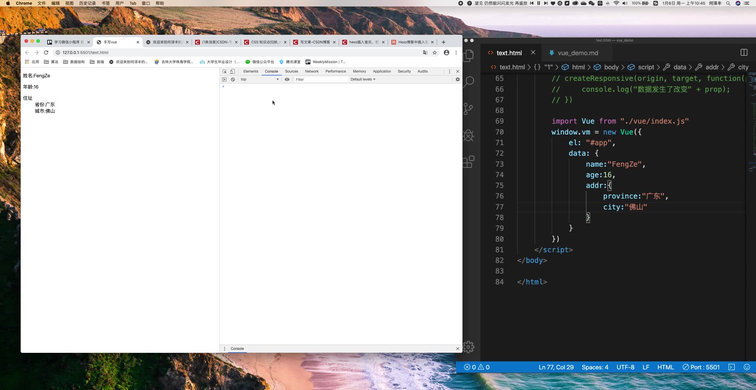 如何实现一个简单vue