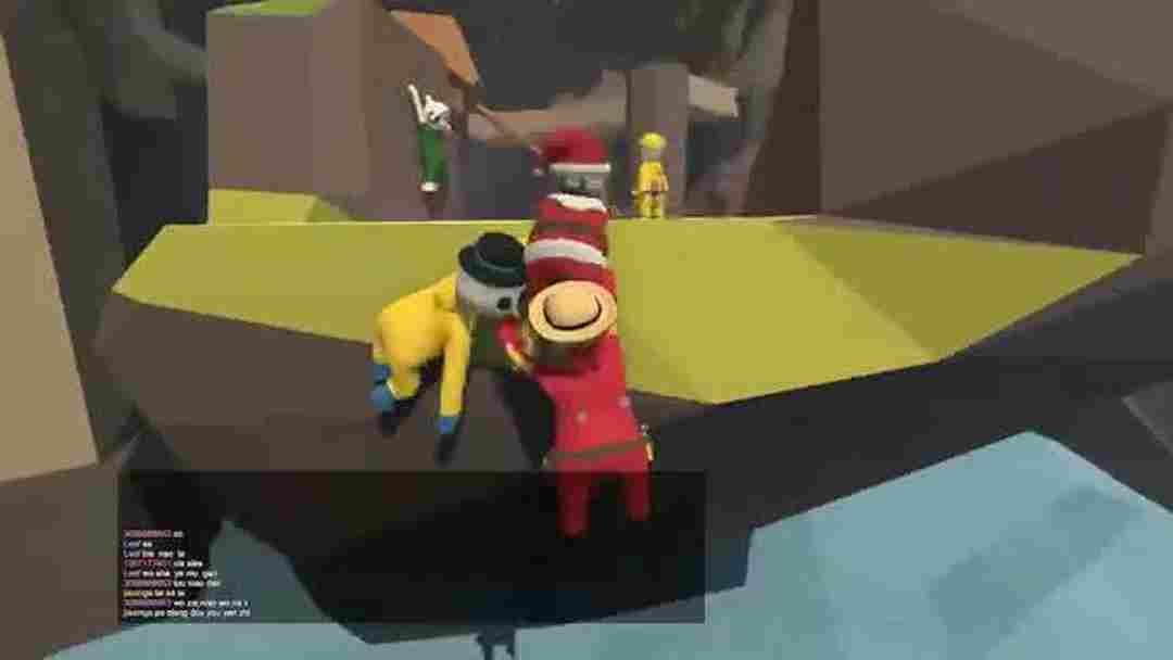 人类一败涂地:这圣诞老人真有劲!2个人拽都不下来,我的礼物呢