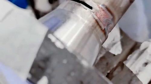 不锈钢管道打底焊,这都是技术活,看看师傅手艺咋样?