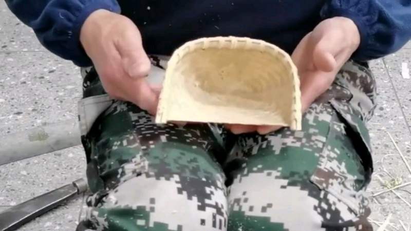 竹编手艺竹编小撮箕，还可以这样用
