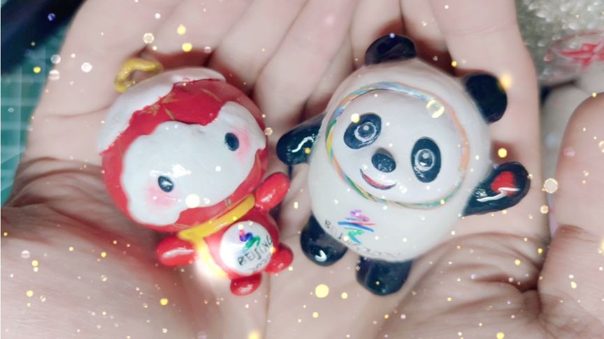 冰墩墩制作教程 蹲不到就一样捏起来吧