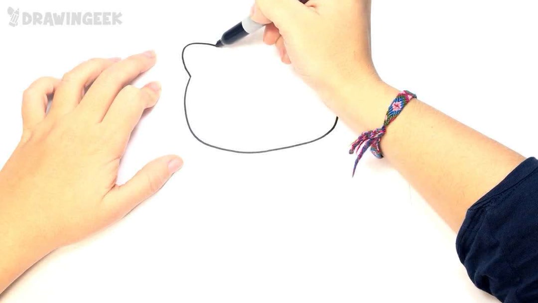 儿童简易画-如何绘制HelloKitty