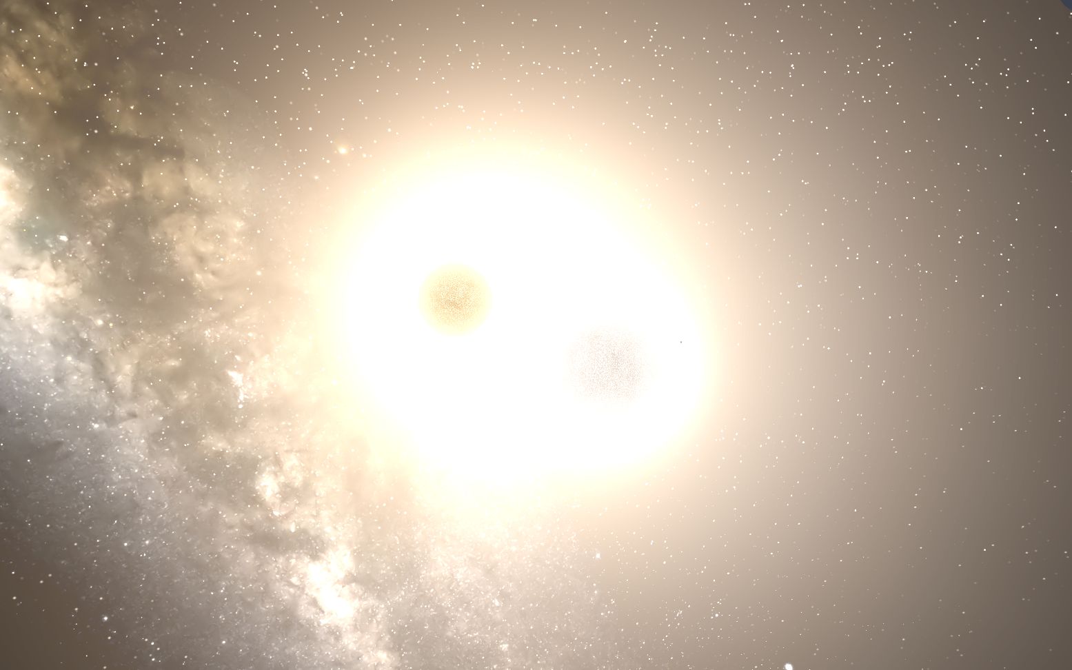 (宇宙沙盘2)自制星系第12弹,两颗宜居星球的双恒星系统