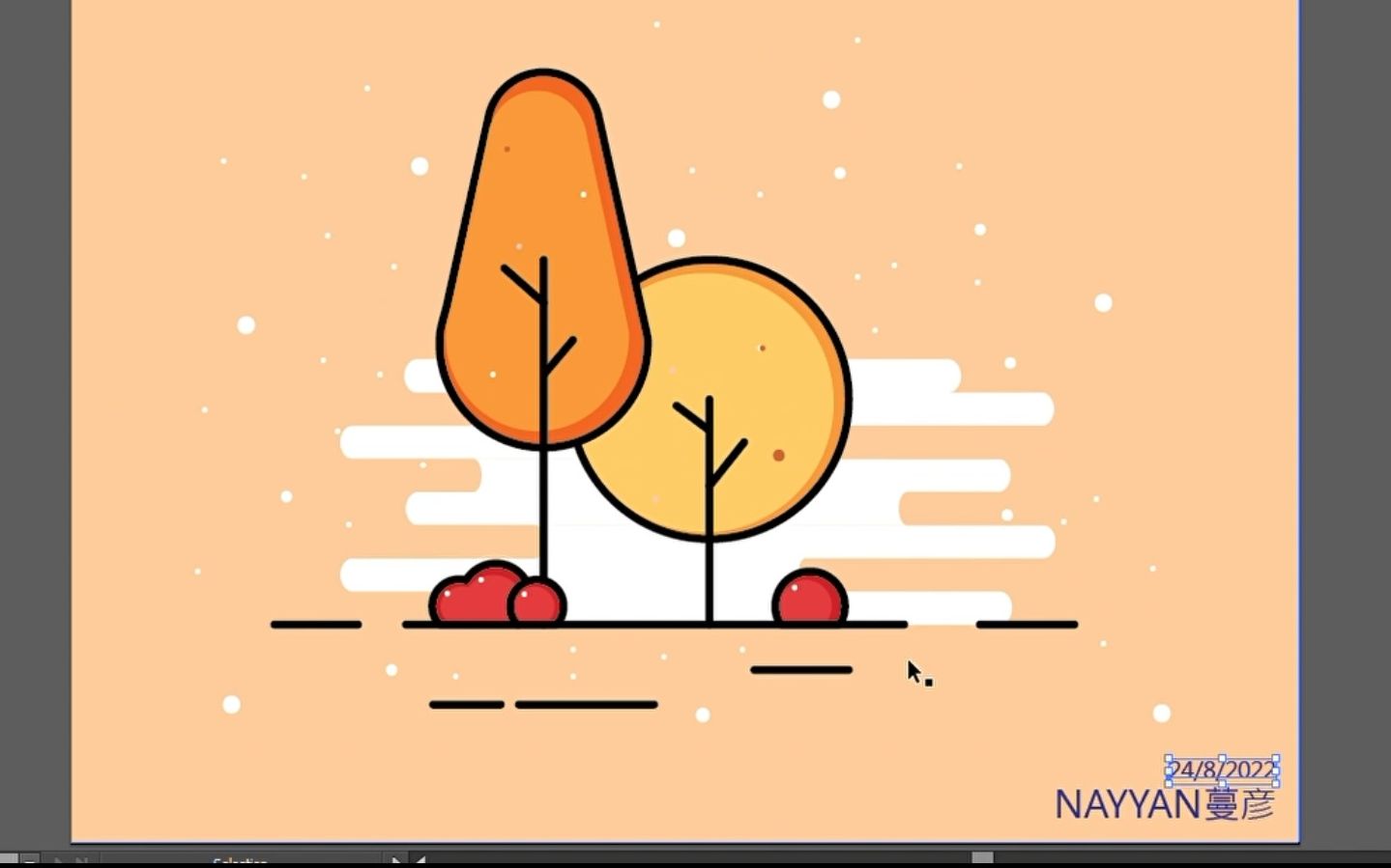 【AI练习】插画模仿之 树木风景,应该是风景吧?