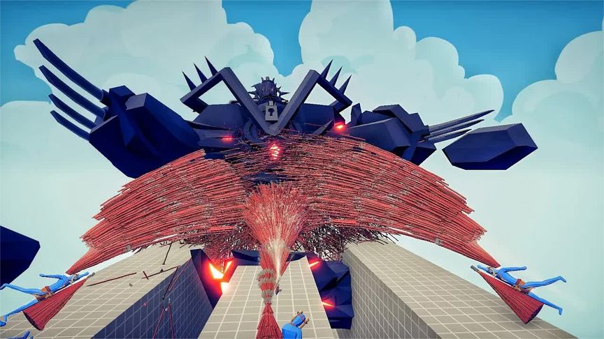 全面战争模拟器:3个神之兵种对战黑暗魔像