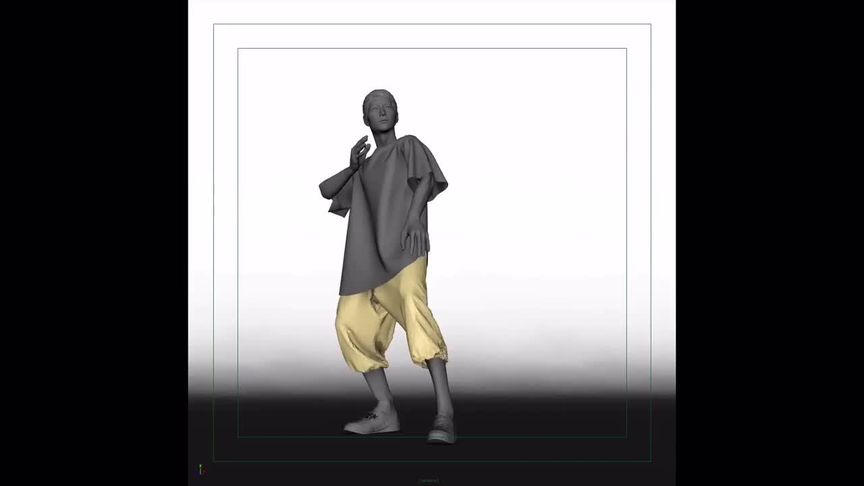 CLO3D走秀动作\服装模特走秀