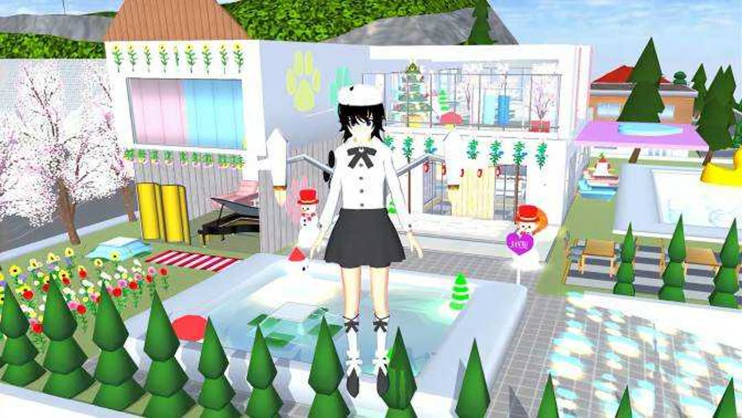 樱花校园模拟器:品粉丝建筑15期,鲜艳多彩的仙女堡和粉色公寓!