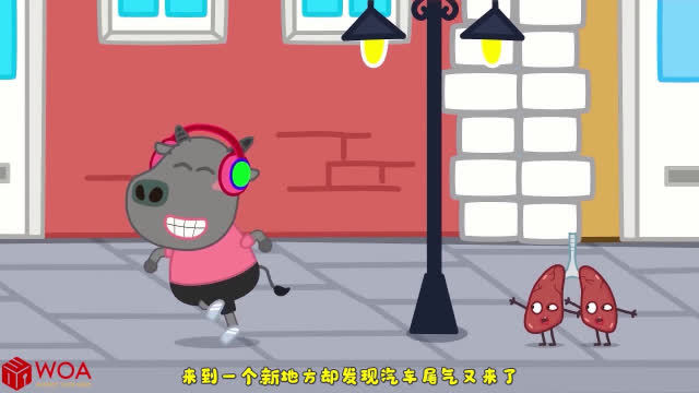 儿童卡通动画:沃尔夫和露西贪吃雪糕,身体器官受不了啦