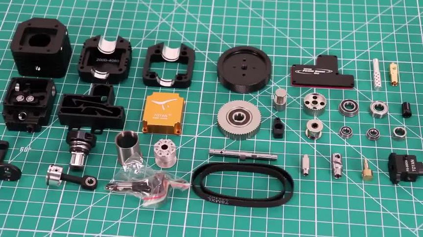 开箱组装四冲程迷你发动机模型,太精致了,让人羡慕