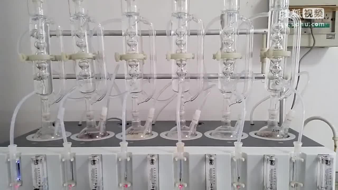 某省质检院采用智能一体化蒸馏做食品中二氧化硫的视频录像(济南盛泰)