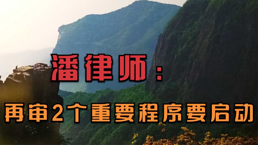 潘老师透露!再审即将开始!有2个重要程序要启动!