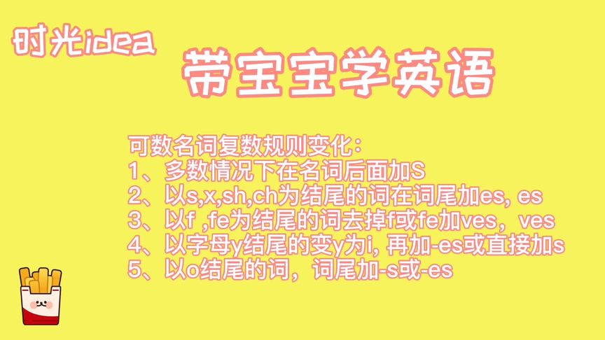 #儿童启蒙#小学生英语汇总之43可数名词复数形式变化规则(上)