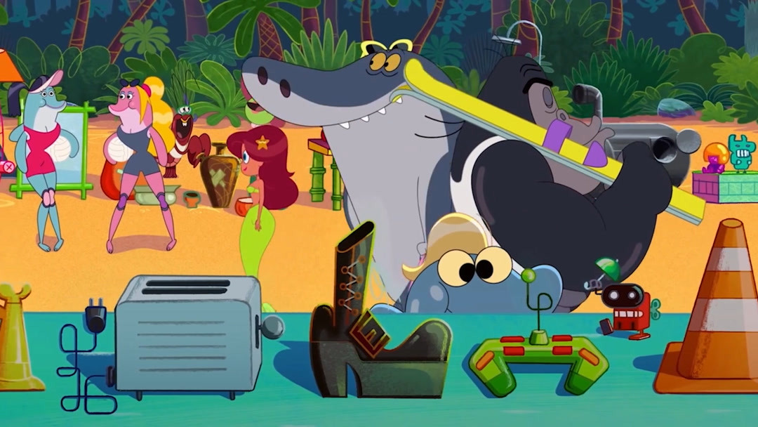 儿童想象动画片:美人鱼参加动物聚会