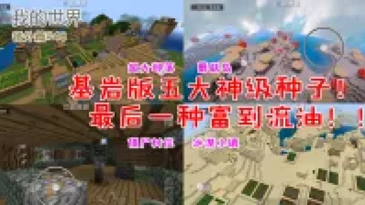 我的世界番外篇48: 基岩版五个豪华开局种子, 最后一个富到流油!