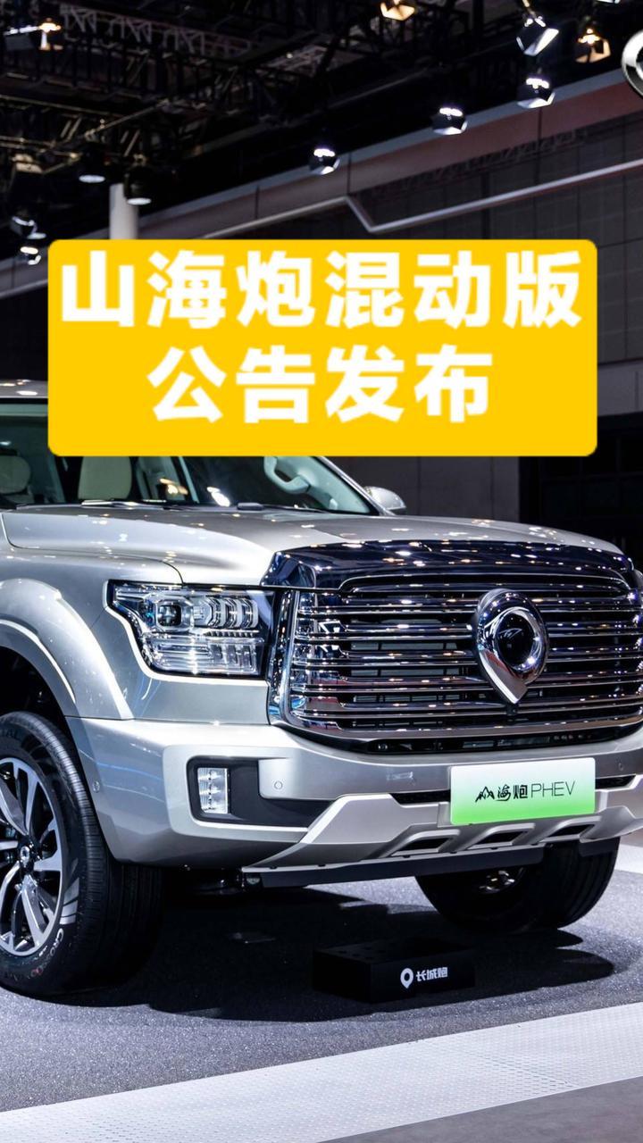 山海炮混动版公告发布,预计很快就会推出#皮卡 #山海炮 #PHEV #硬派...