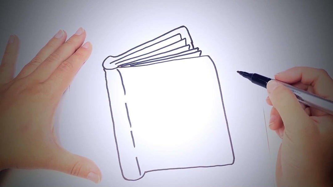 儿童简笔画:如何一步一步地画书_画书课 简笔画教学视频