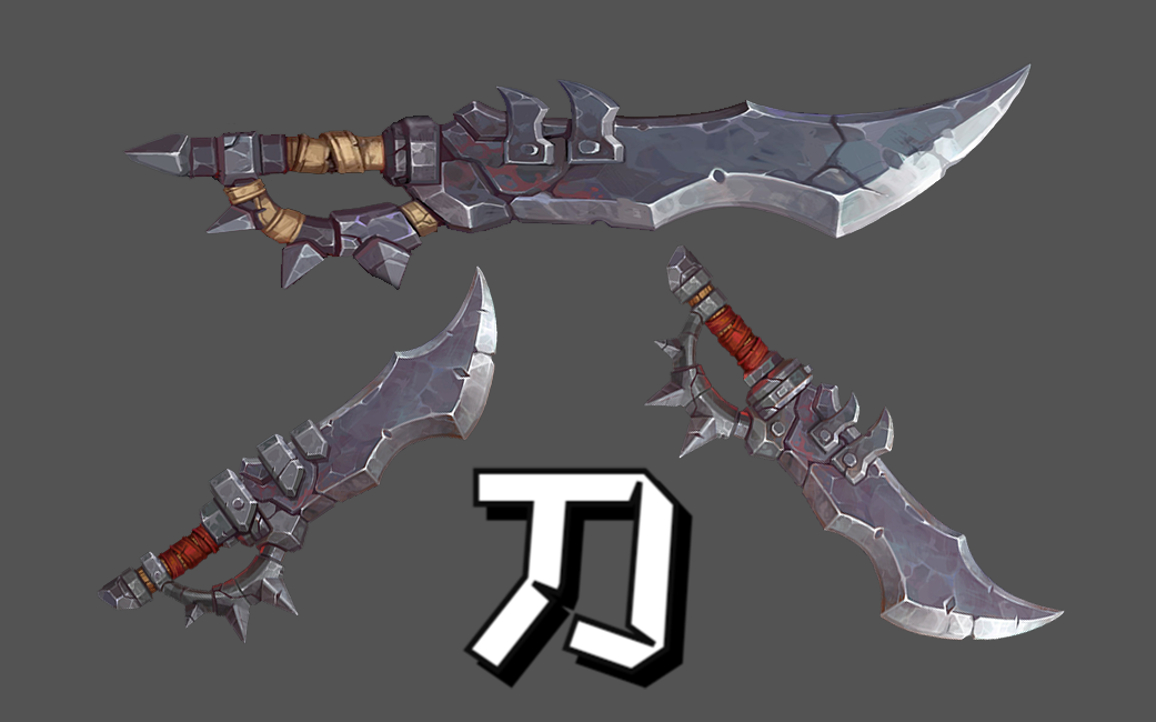 【Maya软件制作】绝世屠龙小刀!