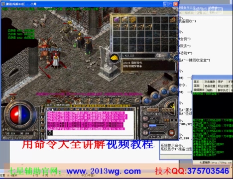 传奇七星辅助编辑挂机脚本常用命令大全使用方法讲解视频教程