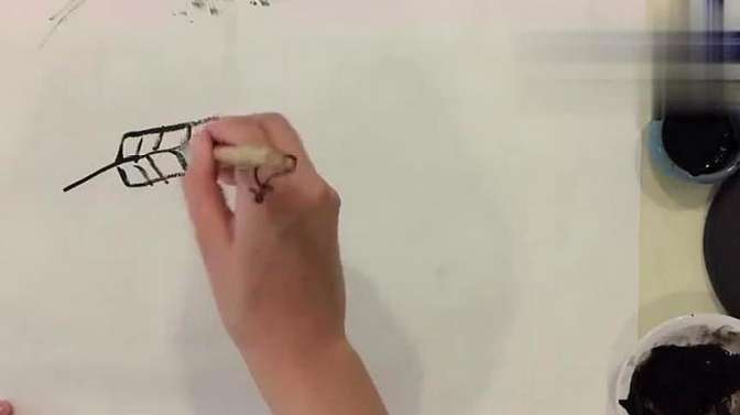 国画教程:教你如何画荷叶,简单易学,想学的可以来看一看