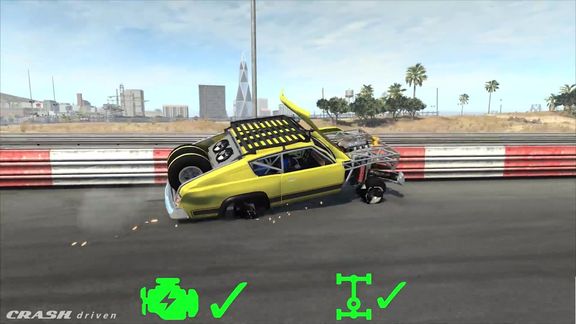 BeamNG:汽车碰撞损毁测试,你猜有哪些还能动?