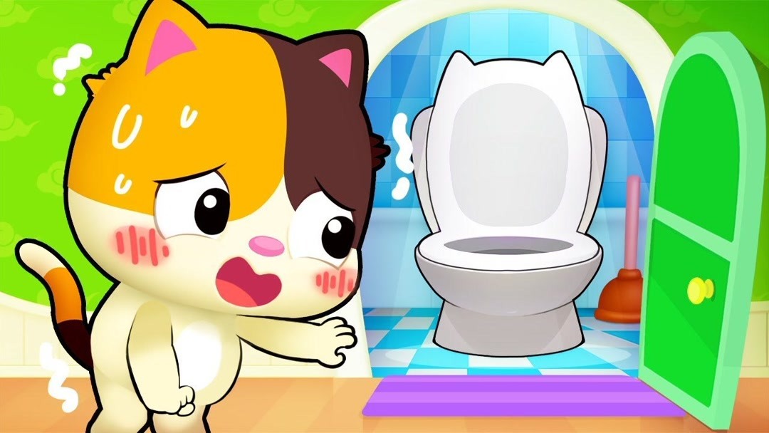 动画梦工场!小朋友们要养成自己上厕所的好习惯哦!