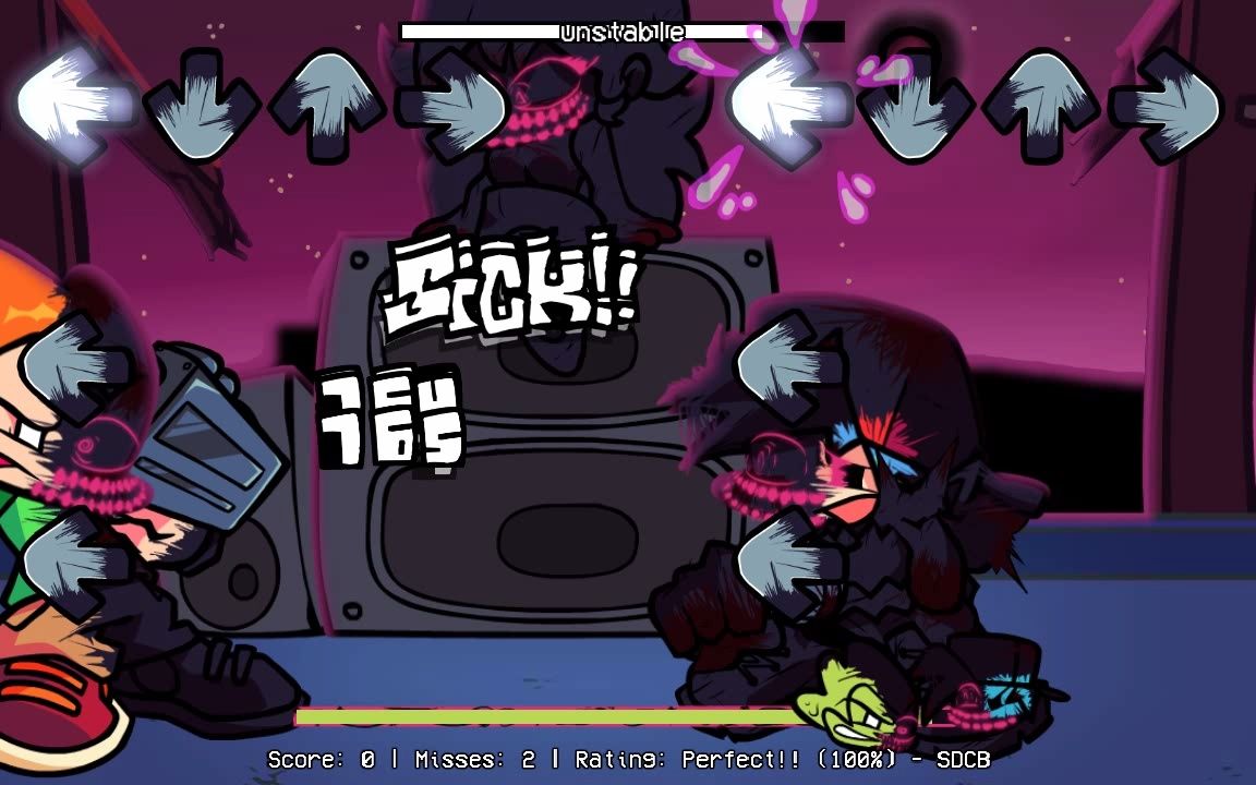 优质mod fnf黑暗碰撞+隐藏曲（太菜了）:(_单机游戏热门视频