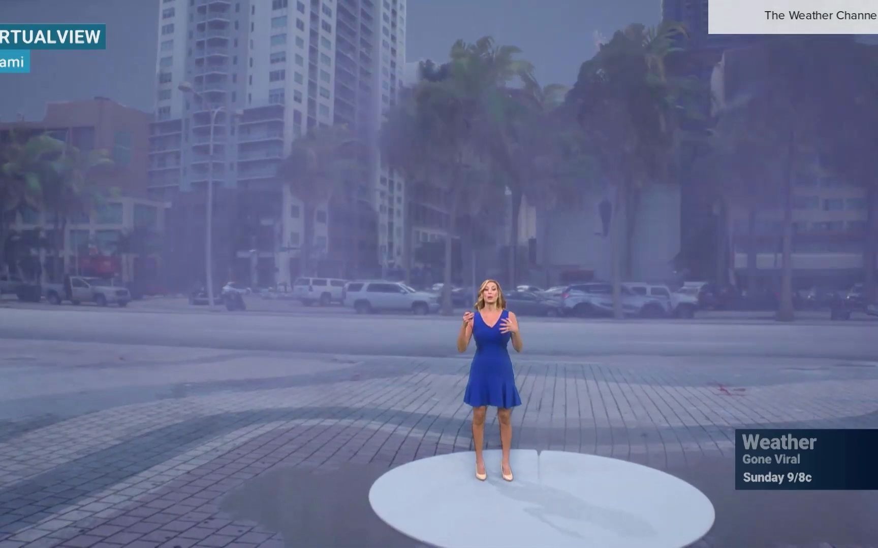迈阿密的Virtual View,TWC超现实虚拟天气演播室
