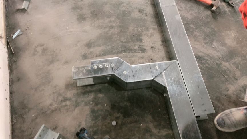 100x100桥架,蹬踏、下翻一次成型怎么做,来看看吧