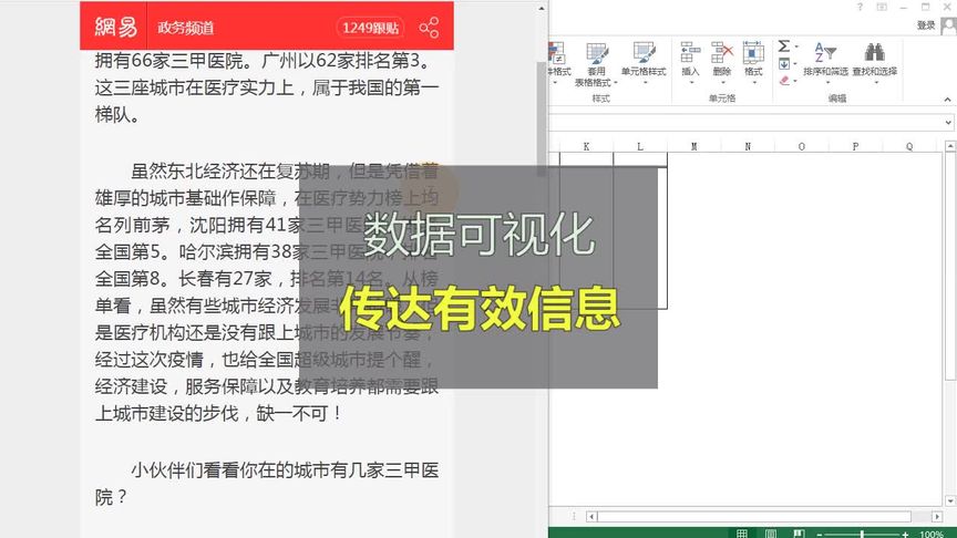 Excel仿网易数读,可视化图表,传达有效信息