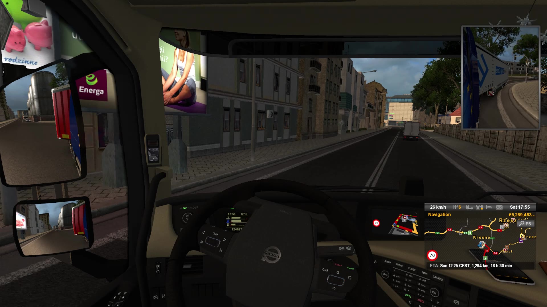 【欧洲卡车模拟2】 DX9, ProMods2.31流畅性测试,地图仍然是波兰...