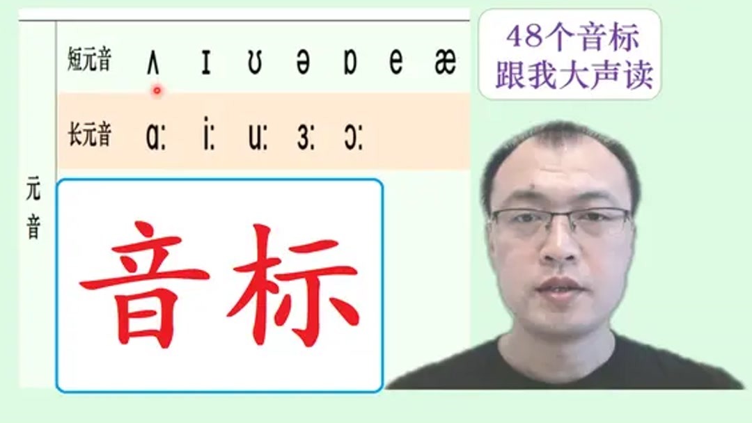 48个国际音标发音教学,学习元音和辅音,2分钟学一遍