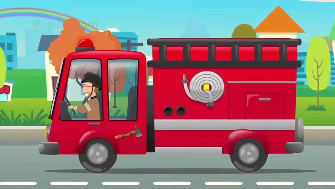 儿童挖掘机 迷你卡车 小伙伴开着消防车紧急救援搞笑动画