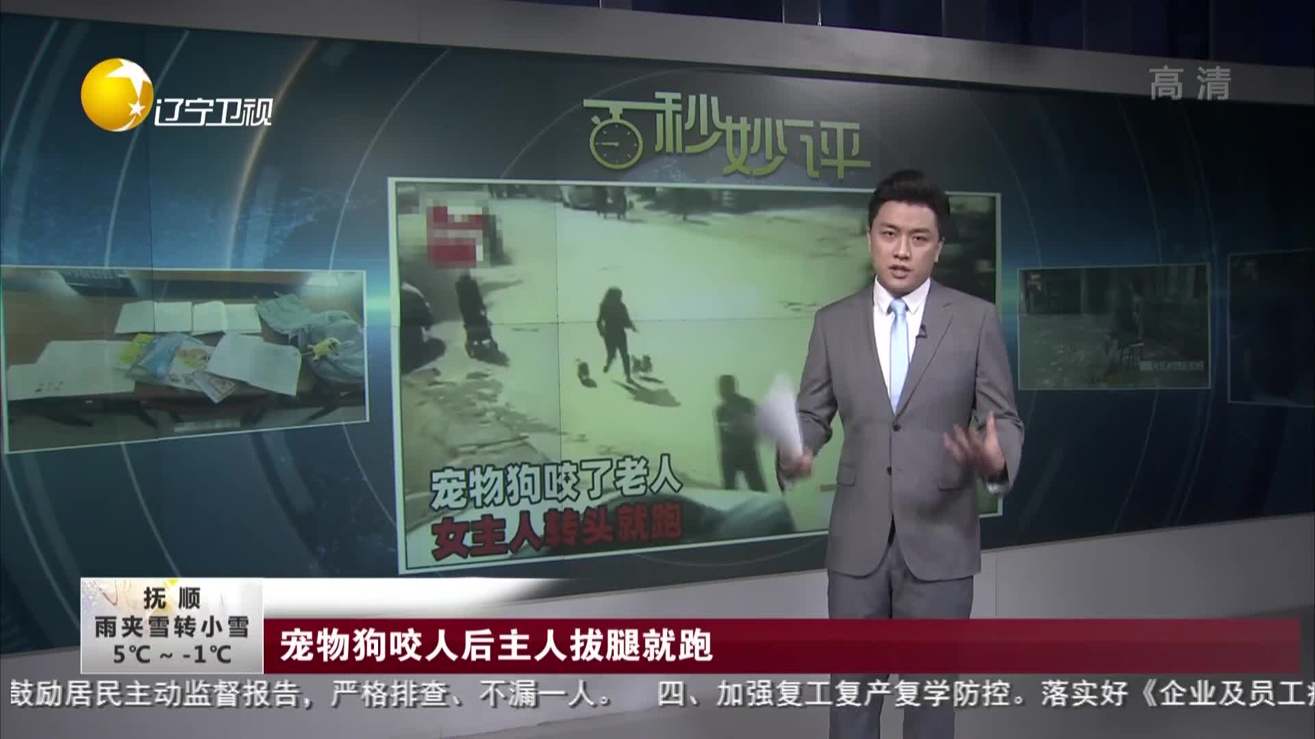 宠物狗咬人后主人拔腿就跑