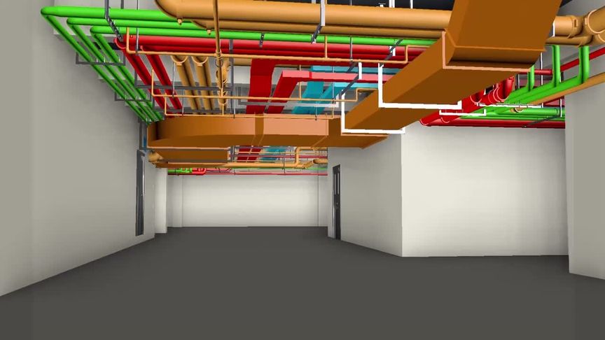 bim机电管线综合漫游净高可视化动画#我要上热门 #可视化数据